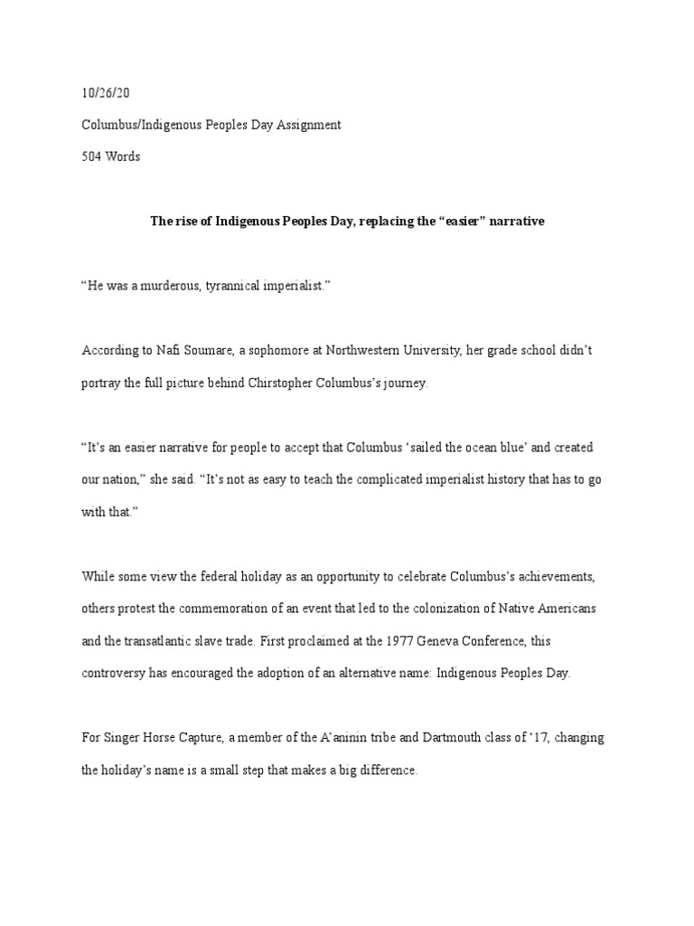 Portfolio - Indigenous Peoples Day | PDF | Ethnicity