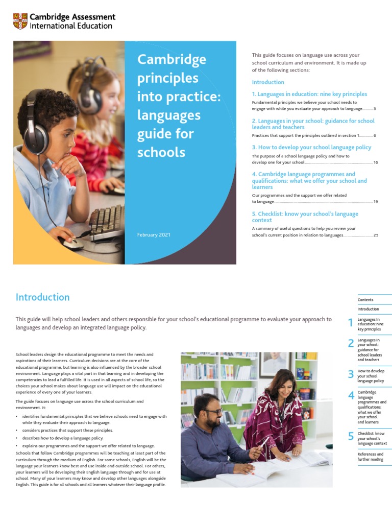 Cambridge Principles Into Practice: Languages Guide For Schools | PDF ...