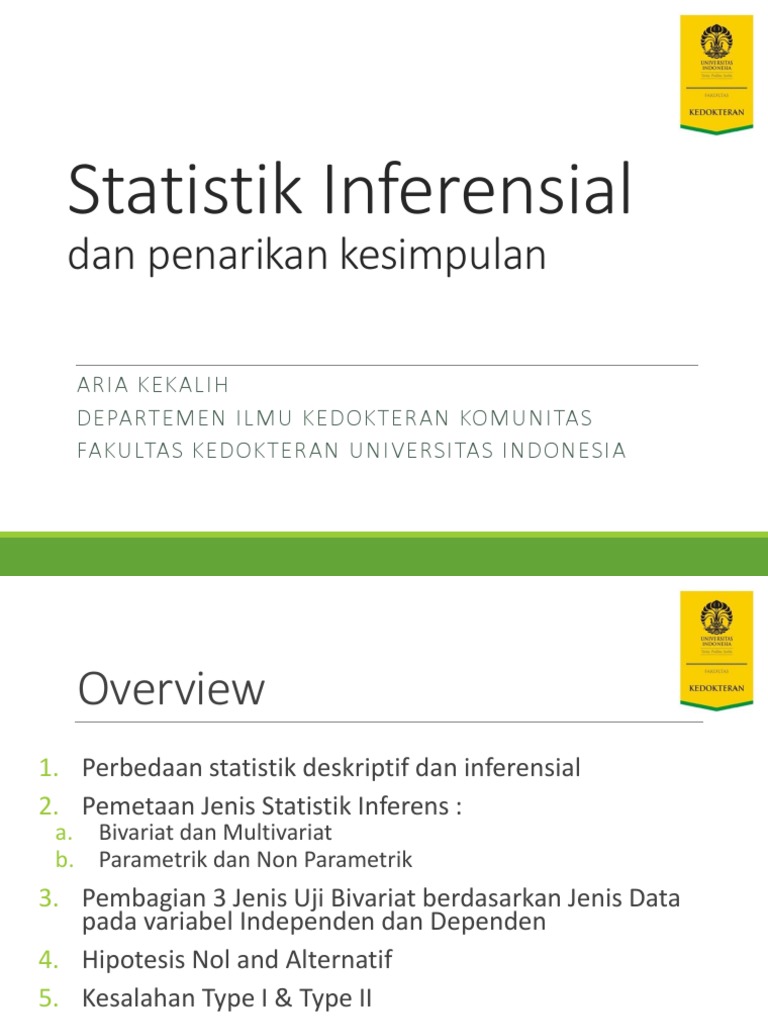 Statistik Inferensial 2020 Revisi Aria Kekalih | PDF