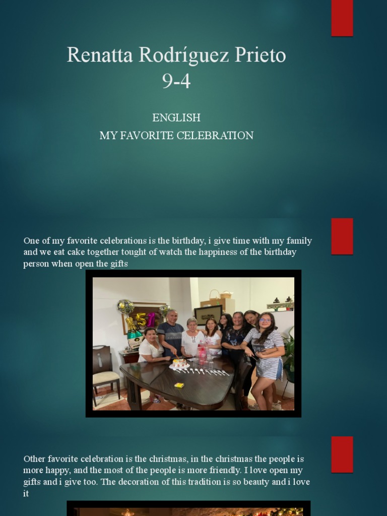 Favorite Celebrations Essay | PDF