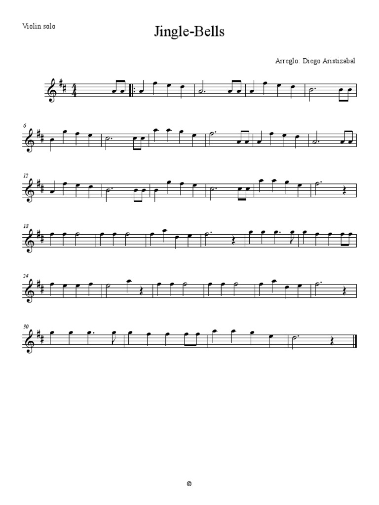 Jingle Bells - Violin Solo | PDF