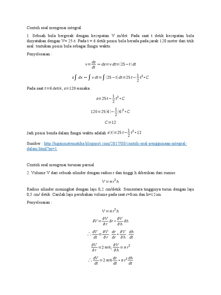 3 Soal Kalkulus | PDF