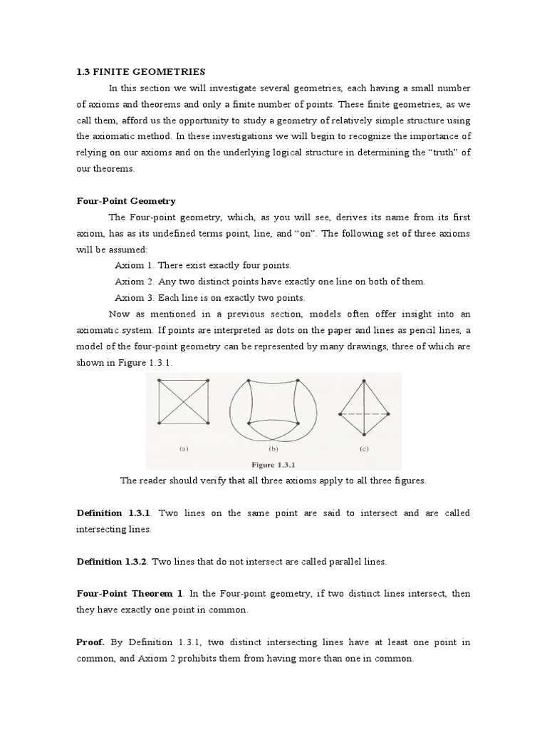 Finite Geometries: Four and Fano | PDF | Line (Geometry) | Sphere