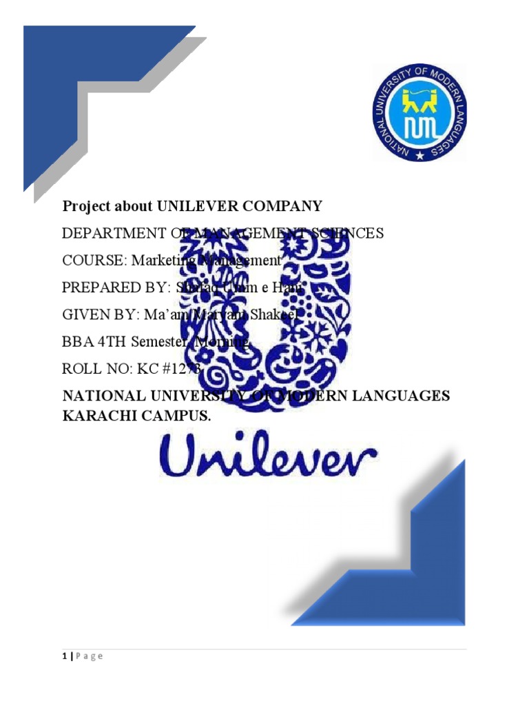 Unilever Company | PDF | Unilever | Marketing