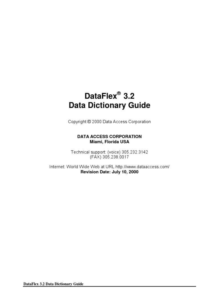 Data Dictionary Guide | PDF | Database Index | Object Oriented Programming