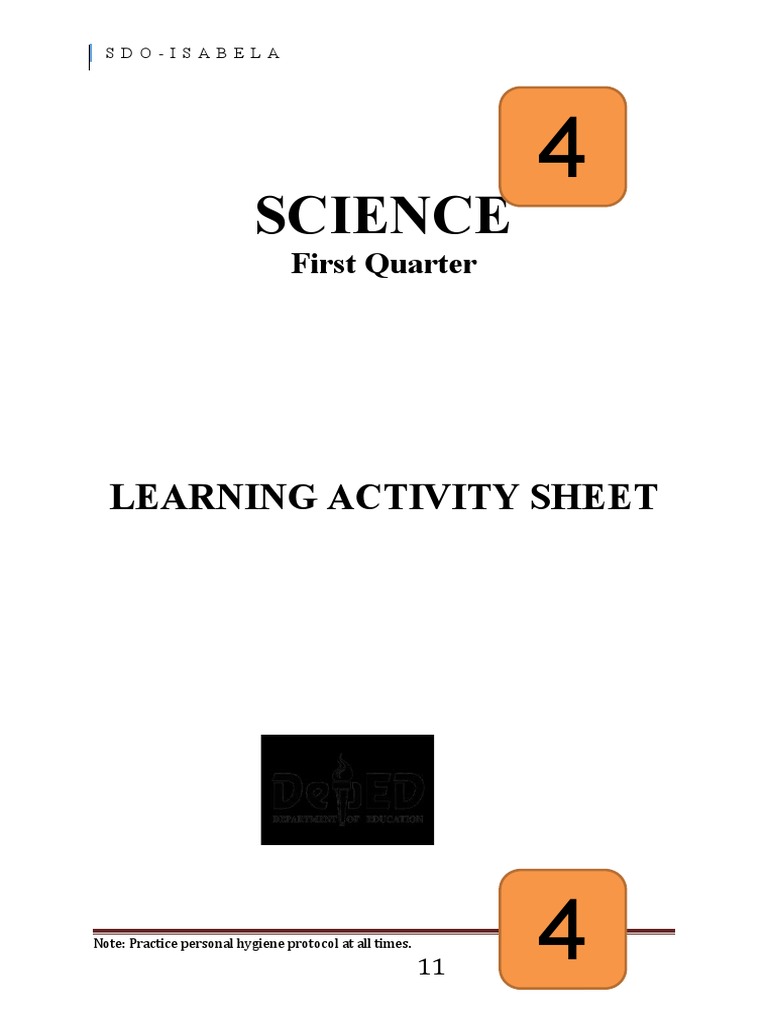 Science: Learning Activity Sheet | PDF | Matter | Gases