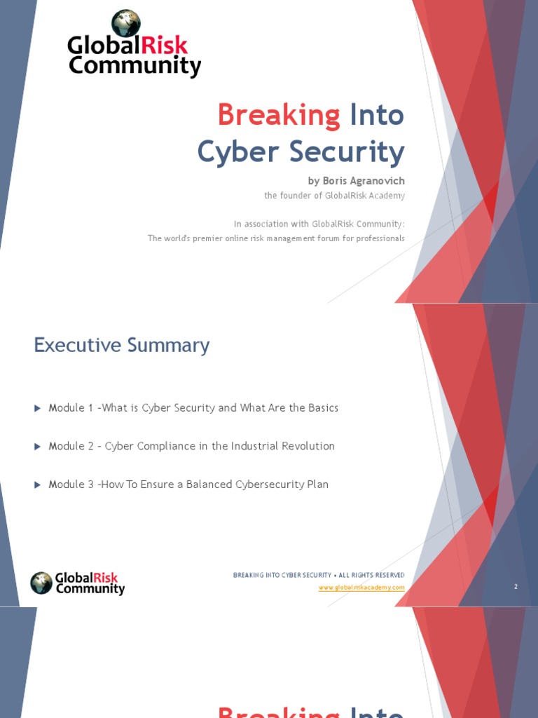 Breaking Into Cyber Security | PDF | Computer Security | Security