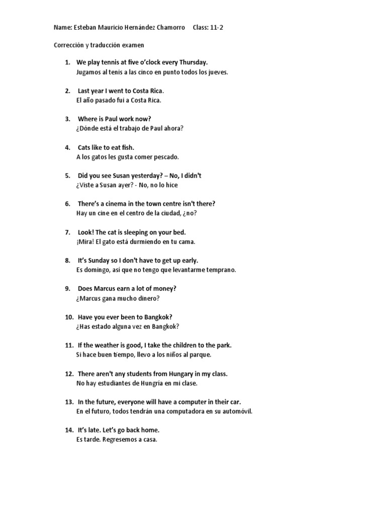 Correccion Ingles (Esteban H11-2) | PDF