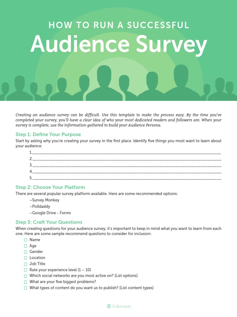 Audience Survey Creation Guide | PDF | Blog | Social Media