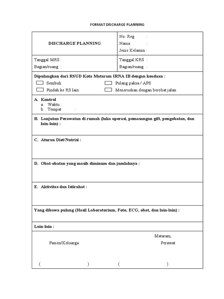Discharge Planning | PDF