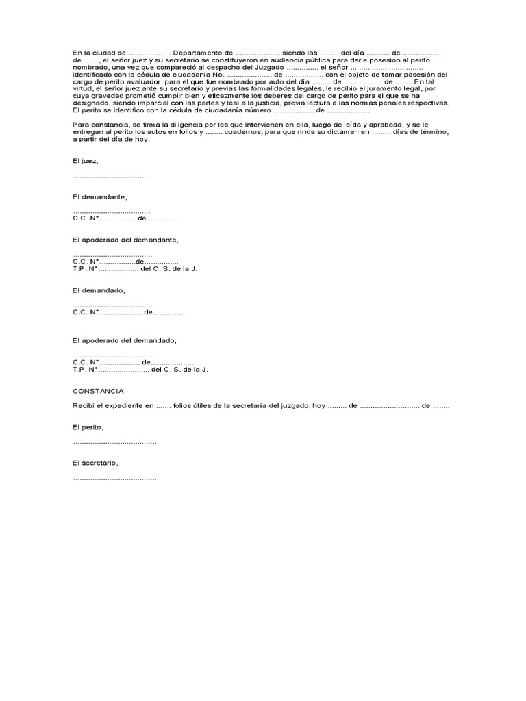 Acta Peritaje | PDF | Gobierno | Justicia