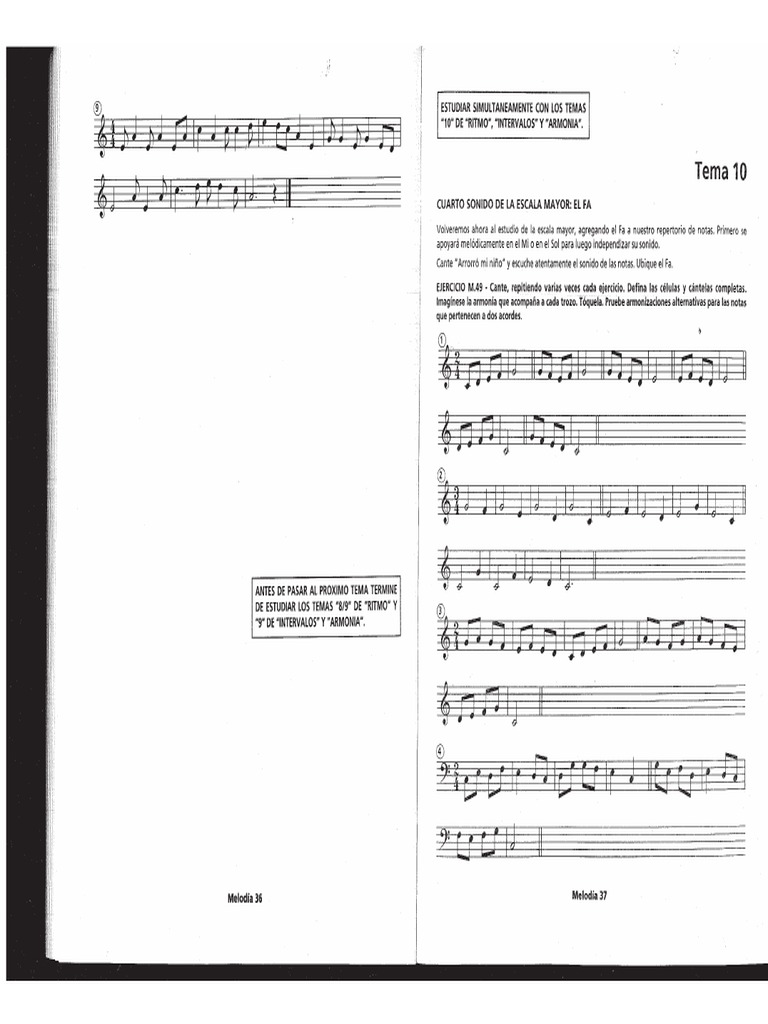 Metodo para Leer y Escribir Música II (Maria Del Carmen Aguilar) | PDF