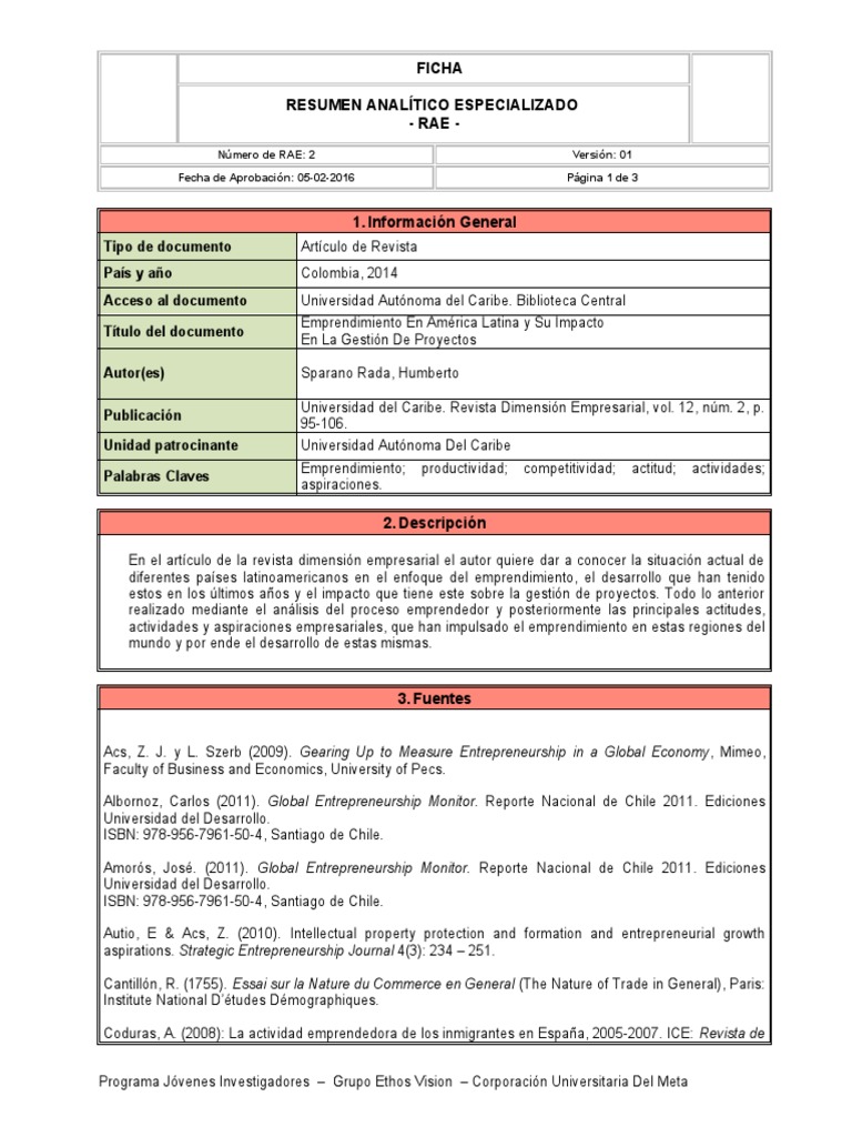 Ficha Rae (Resumen Analitico Especializada) 2 | PDF | Iniciativa ...