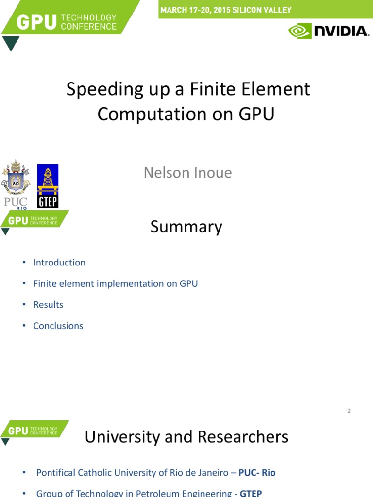 S5403 Nelson Inoue | PDF | Graphics Processing Unit | Finite Element Method