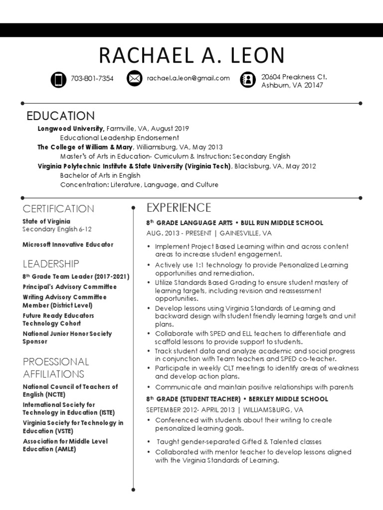 Leon Resume 2021 | PDF | Teachers | Communication