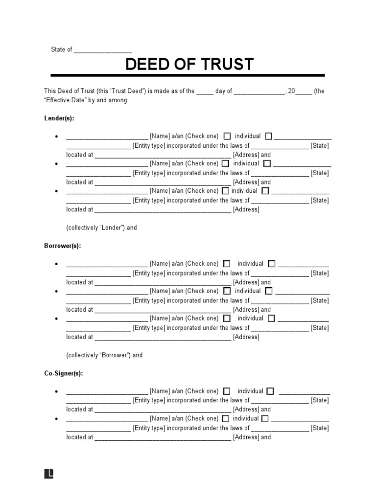 Deed of Trust | PDF | Deed Of Trust (Real Estate) | Real Estate Law