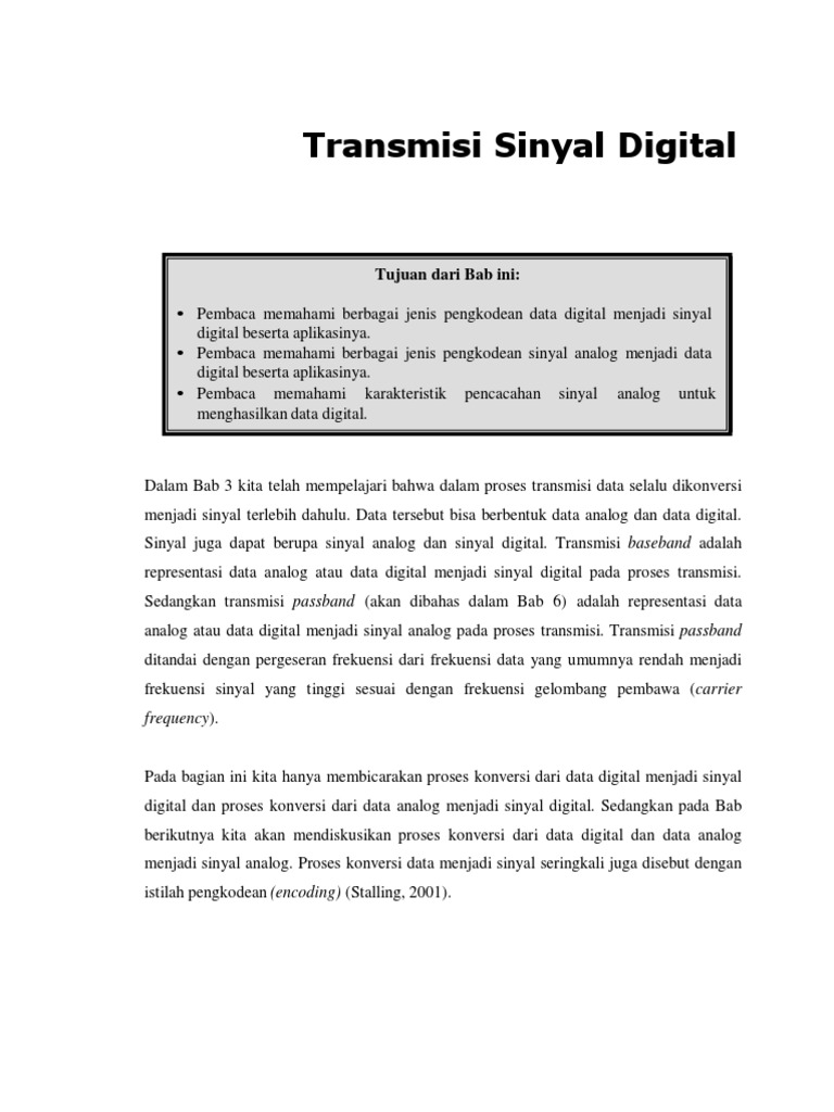 Pengkodean Sinyal Digital dan Transmisi | PDF | Metode & Bahan Ajar ...