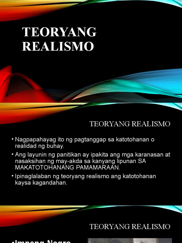 Teoryang Realismo Impeng Negro | PDF