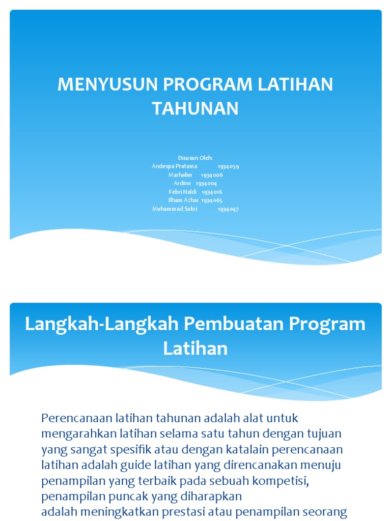 Menyusun Program Latihan Tahunan | PDF