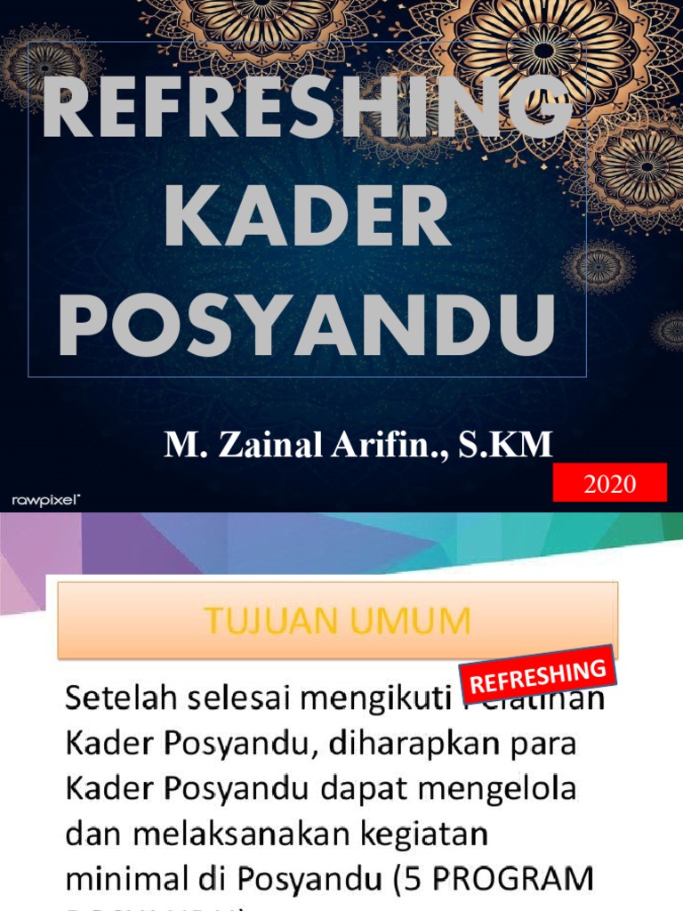 Refreshing Kader Posyandu 2020 | PDF