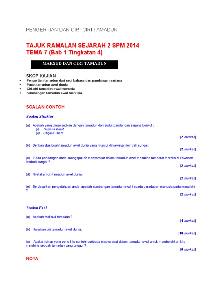 Soalan Bab 1 Sej f4 | PDF