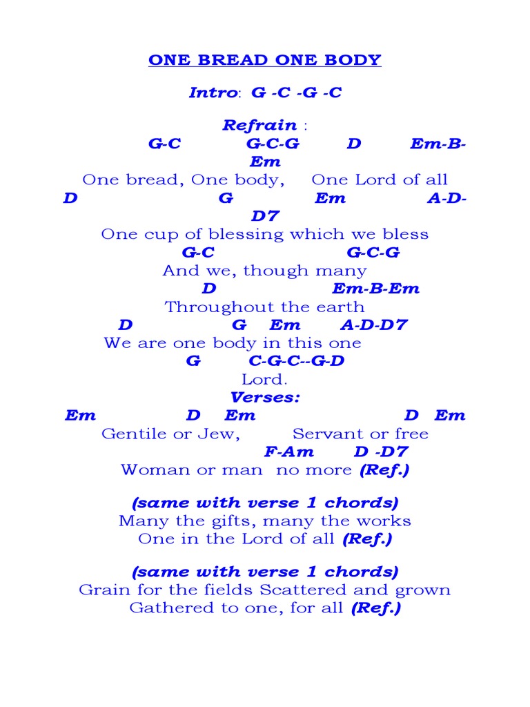 One Bread One Body | PDF