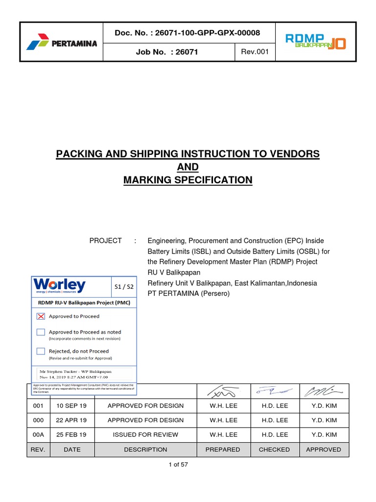 Comprehensive Packing, Marking, and Shipping Instructions for the ...