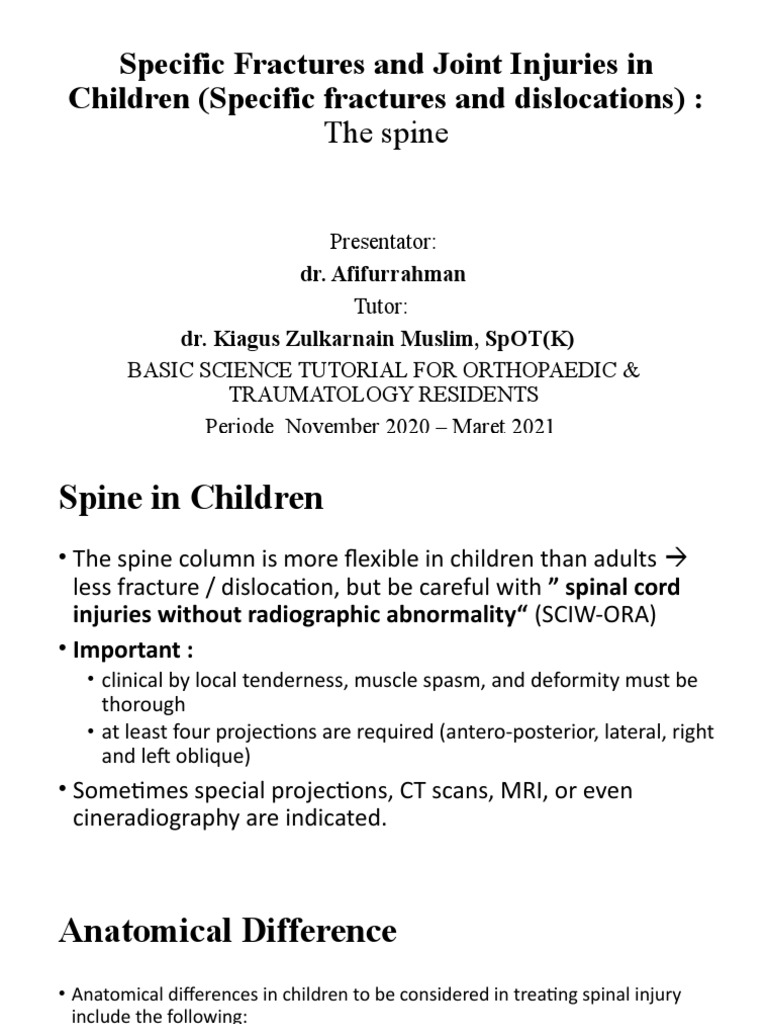 Specific Fractures and Joint Injuries in Children (Specific Fractures ...