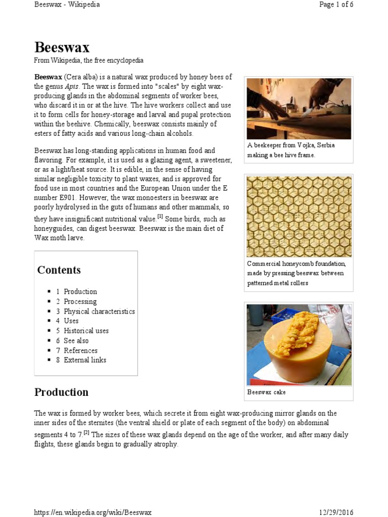 Beeswax: Beeswax (Cera Alba) Is A Natural Wax Produced by Honey Bees of ...