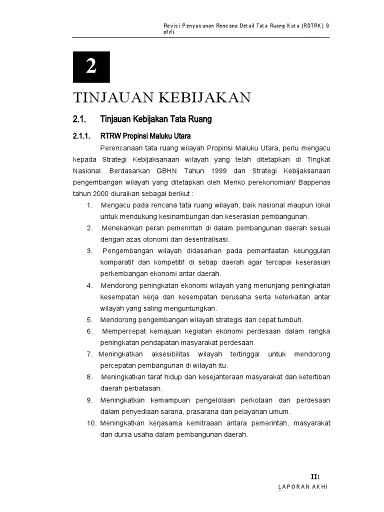 Bab 2 Tinjauan Kebijakan | PDF
