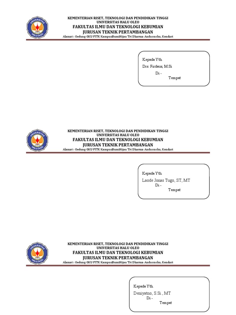 Kop Surat Ujian Fian | PDF