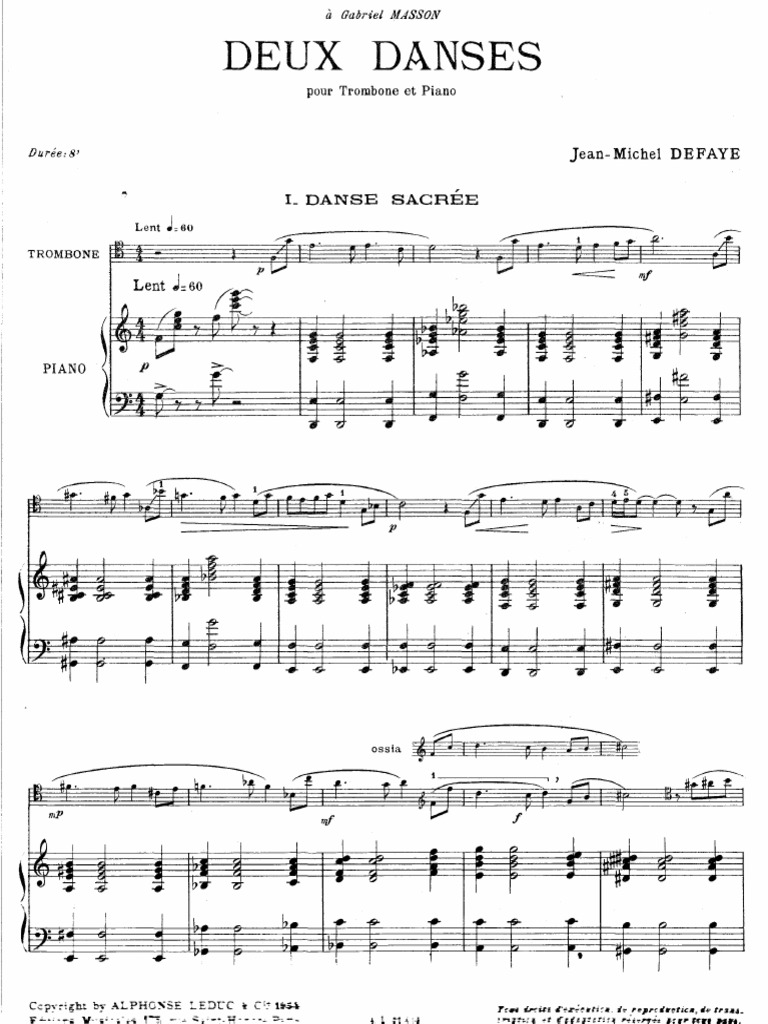 Jean-Michel Defaye - Deux Danses | PDF
