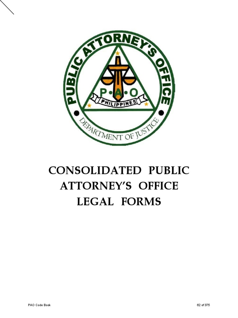 PAO - Legal Forms | PDF | Affidavit | Probation