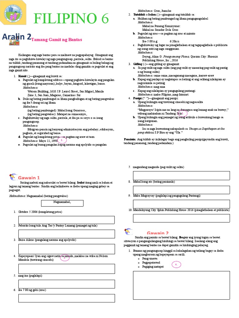 FILIPINO 6 Aralin 2 (3Q) | PDF