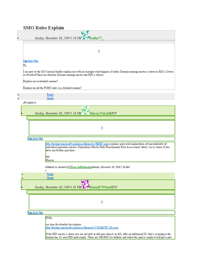 SMO Roles Explain: Sunday, November 08, 2009 3:56 PM | PDF ...