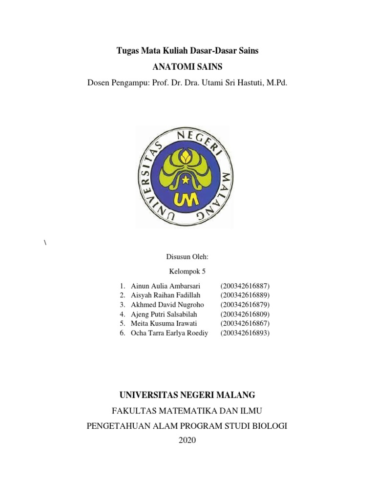 KELOMPOK 5 ANATOMI SAINS-dikonversi | PDF | Filsafat | Sains & Matematika