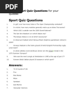 Premier League Quiz Questions: Answers | PDF | Lionel Messi | Sports Clubs