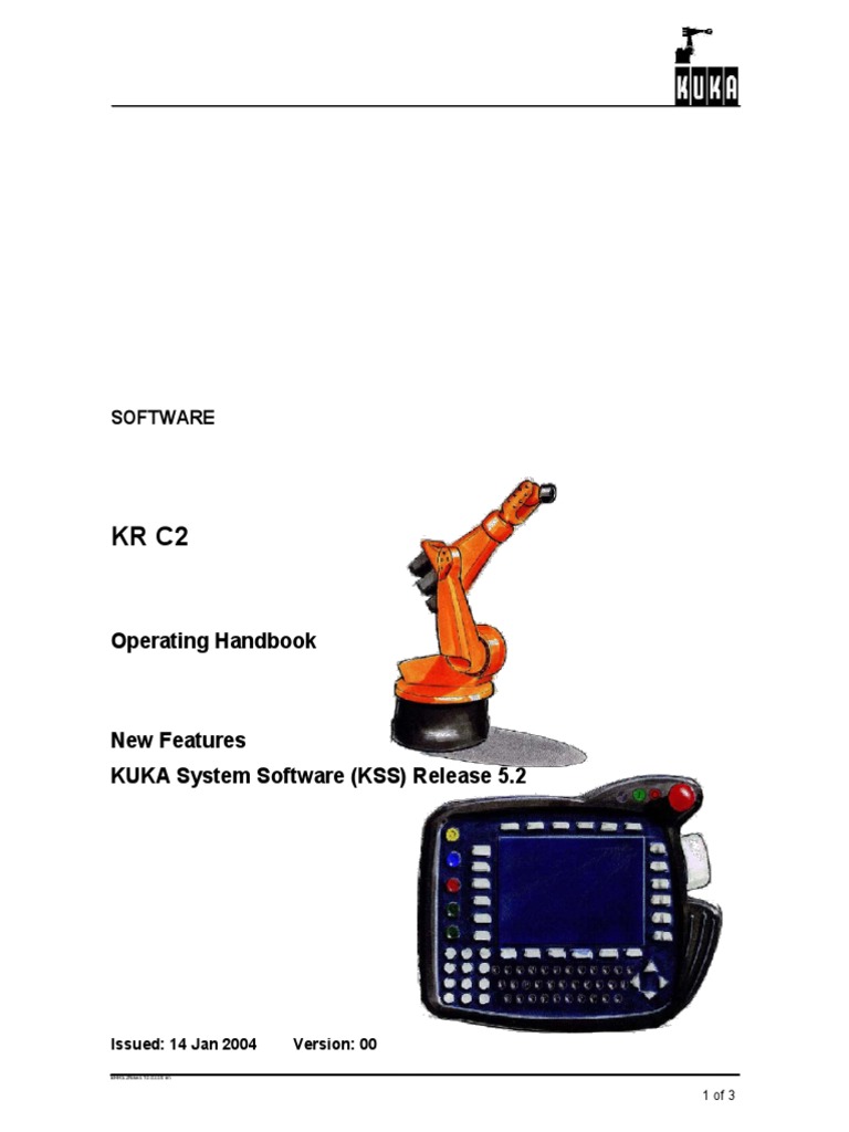 KRC2 Operating Manual | PDF | Cartesian Coordinate System | Menu ...