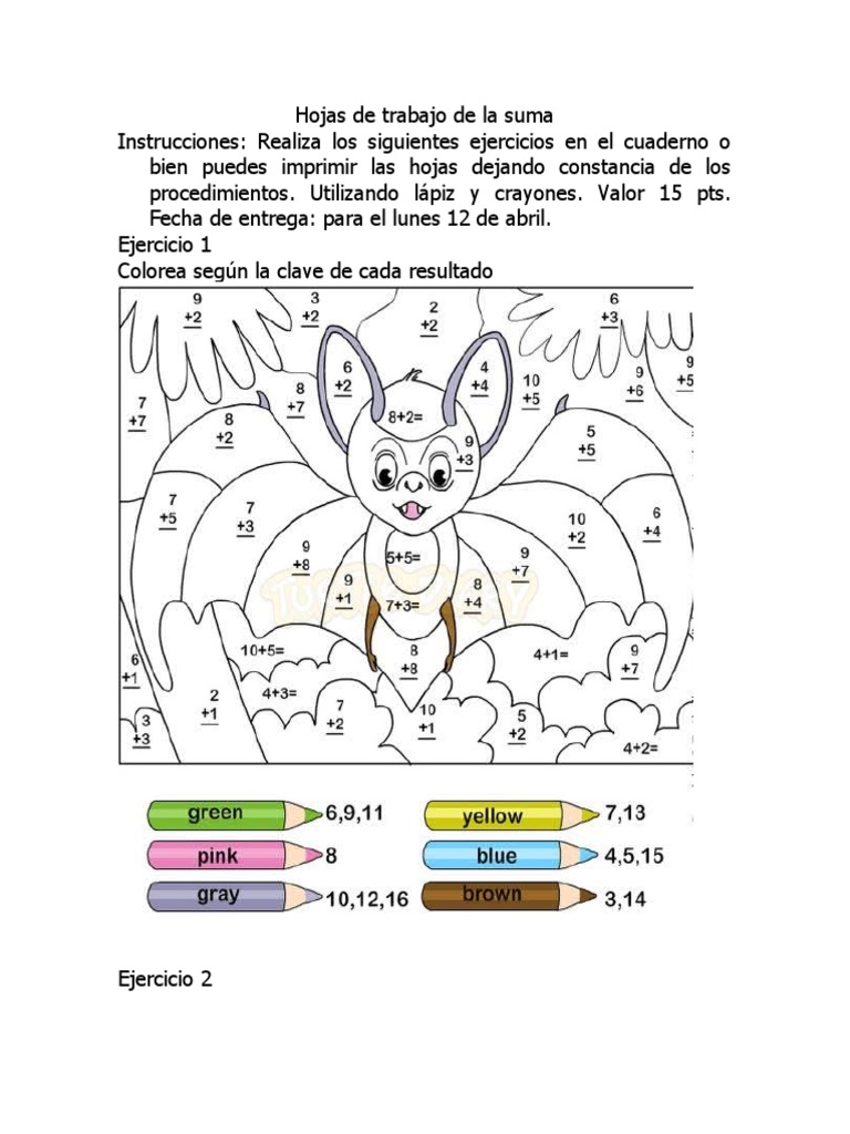 Hojas De Trabajo De Suma De Segundo Grado SUMAS PARA PRIMARIA DOS