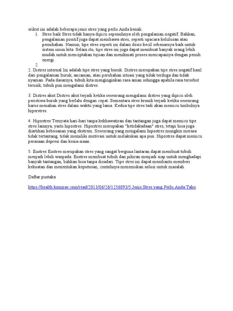 Jenis Jenis Stress | PDF