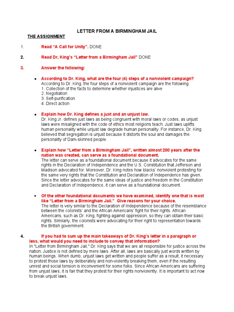 MLK's Nonviolent Campaign Steps Explained | PDF | Martin Luther King Jr ...