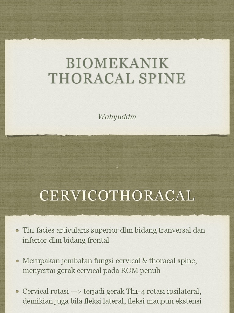 11 - Biomekanik Thoracal Spine | PDF