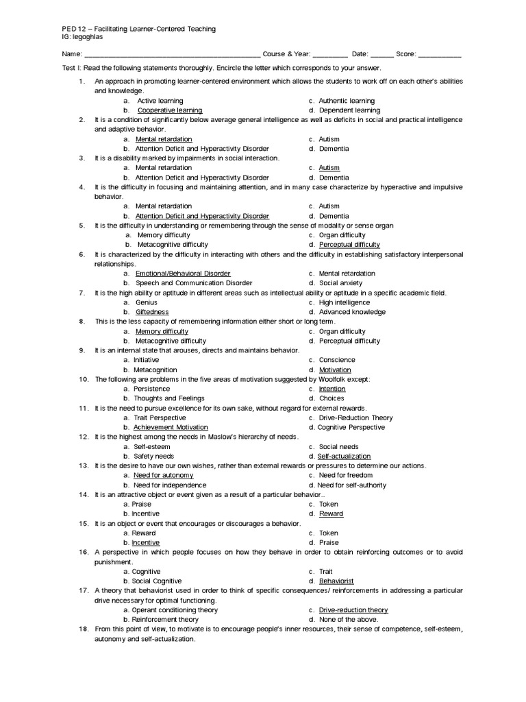 Facilitating Learning Reviewer | PDF | Metacognition | Motivation Facilitating Learning Reviewer | PDF | Metacognition | Motivation