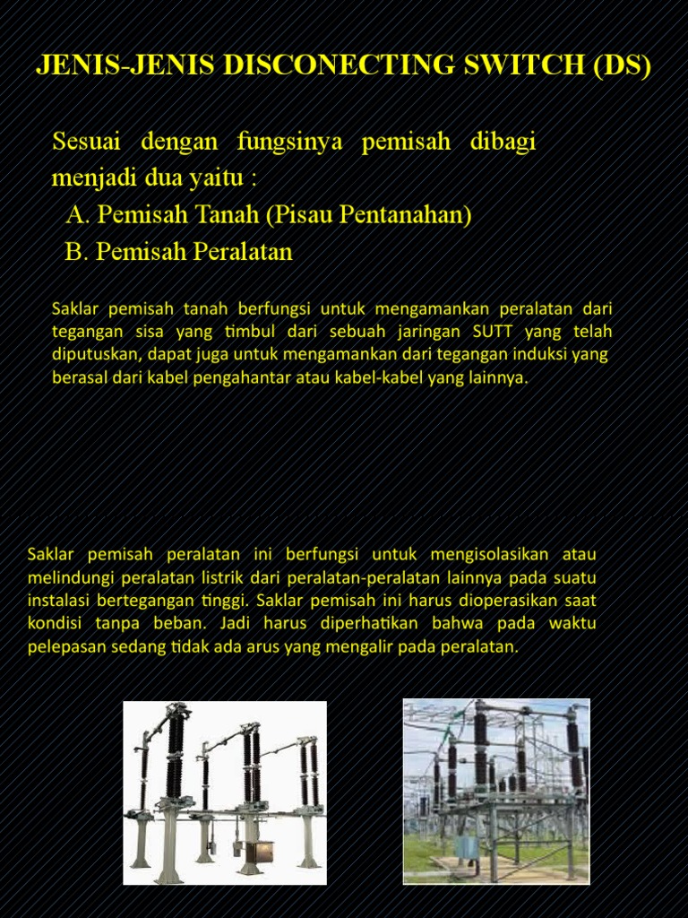 Jenis-Jenis Disconecting Switch (DS) | PDF