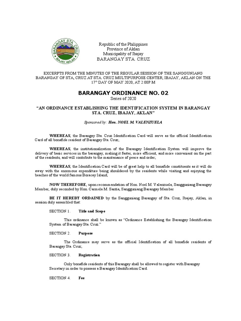 Ordinance ID | PDF | Policy | Justice