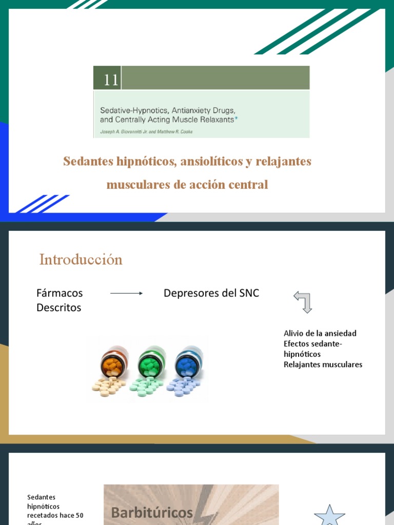 Sedantes y Relajantes Musculares: Guía Completa | PDF | Benzodiazepinas ...