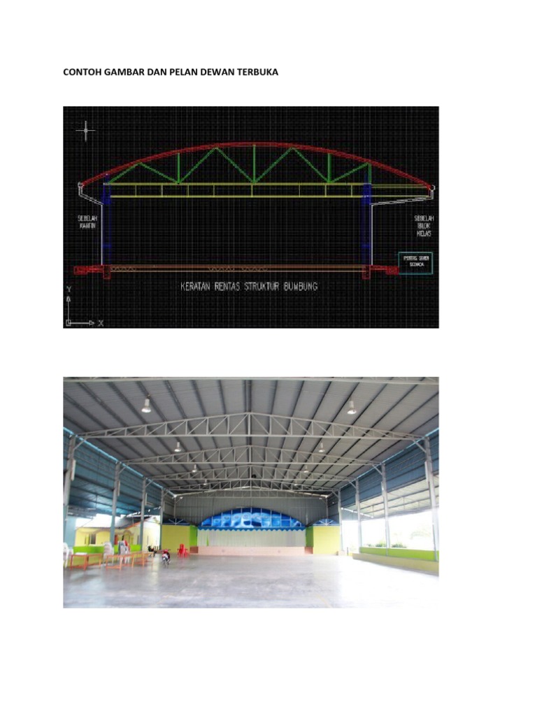 Contoh Gambar Dan Pelan Dewan Terbuka | PDF
