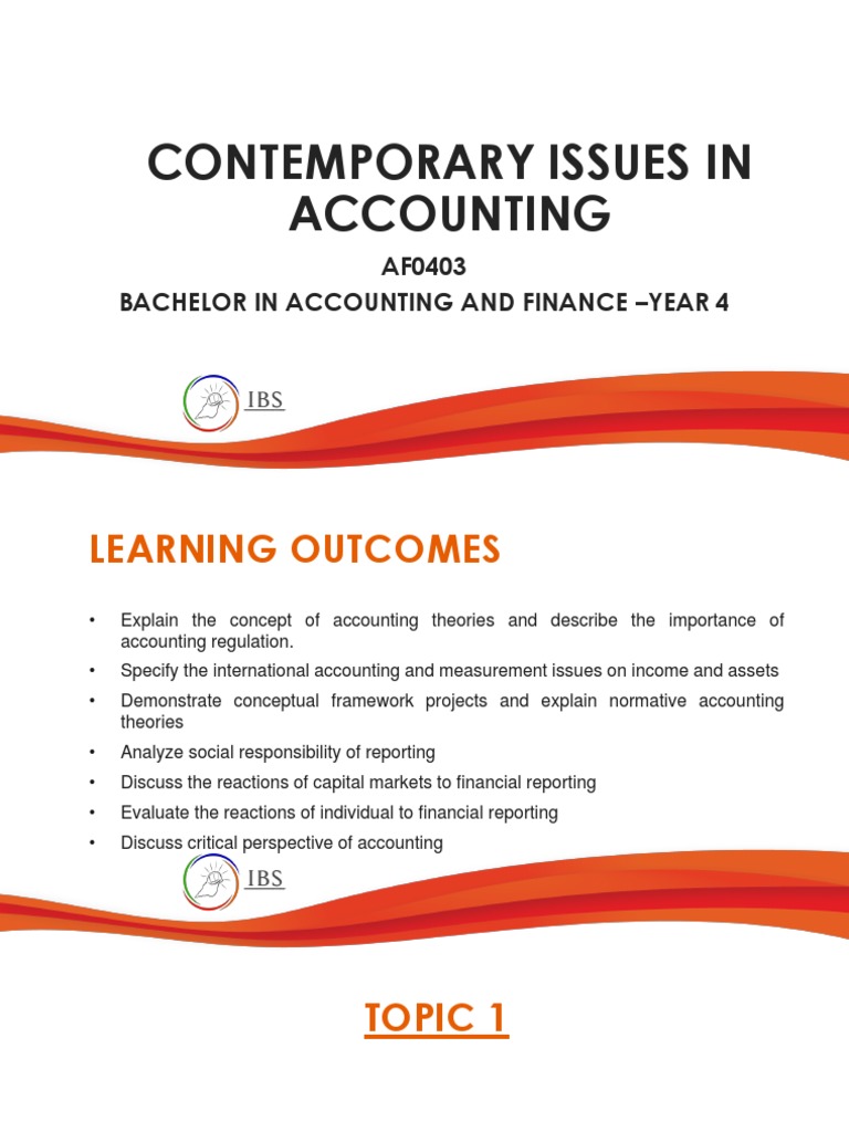Contemporary Issues in Accounting | PDF | Argument | Theory