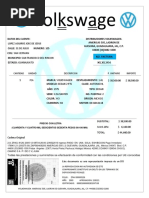 Factura Volkswagen | PDF | Volkswagen | Fabricantes de vehículos eléctricos