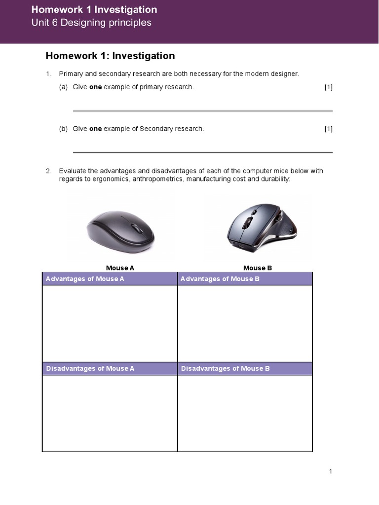IGCSE Design Unit 6 Investigation & Data 2 | PDF
